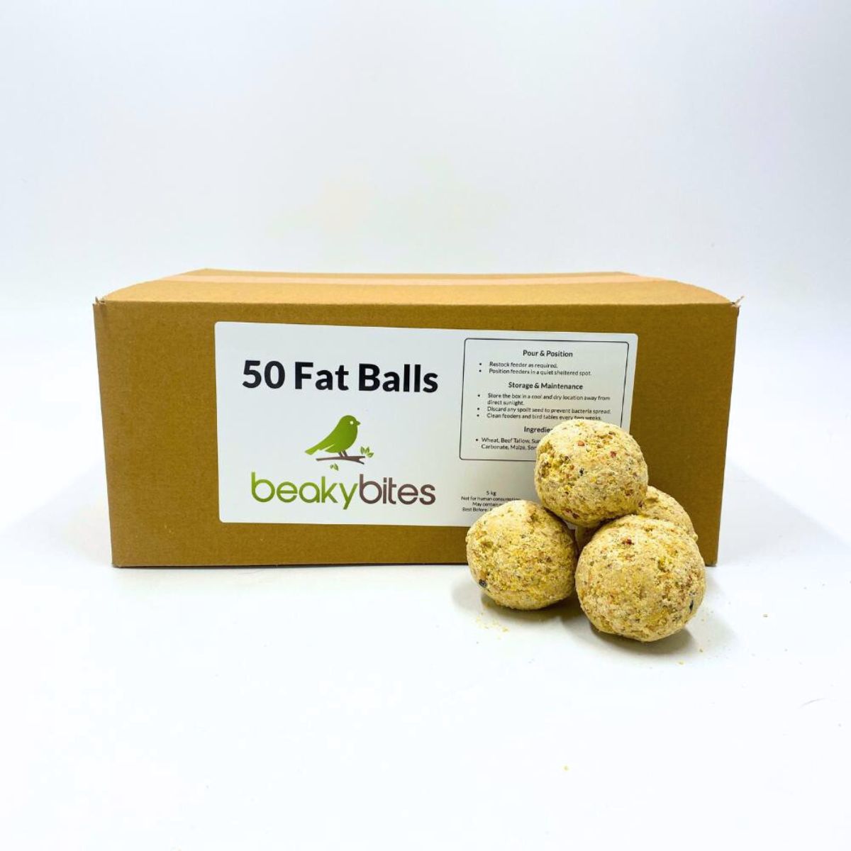 BeakyBites 50 Fat Balls for Wild Birds